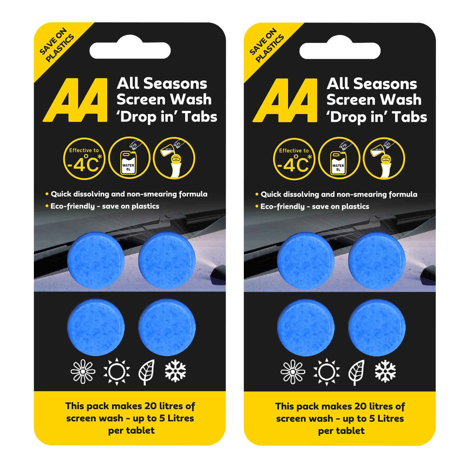 All Seasons Screenwash Tabs (2 Packs) Concentrate AA
