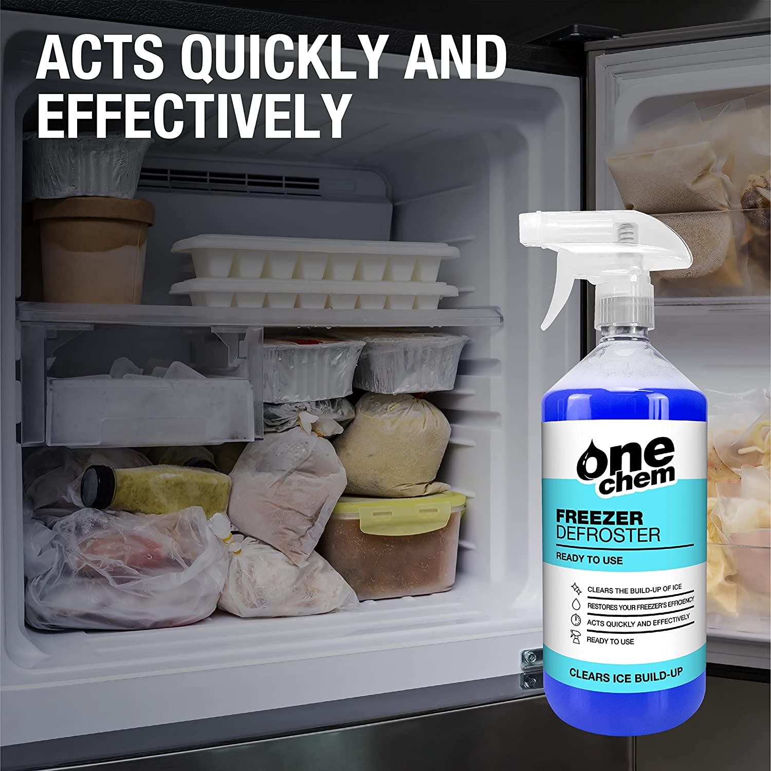 One Chem Freezer Defroster 500ml Ready to Use – homeandcleaning.co.uk