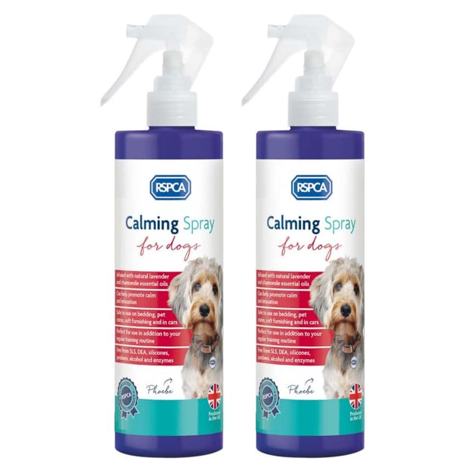 Calming Dog Bed Spray 2x250ml - Dog Friendly | RSPCA